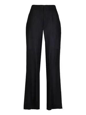 Victoria Beckham Crepe Straight-leg Pants - Black