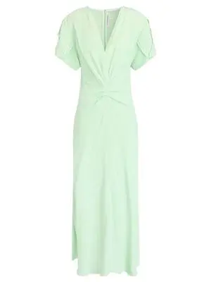 Victoria Beckham Ruched Crepe Midi Dress - Light Green