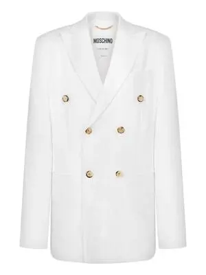 Moschino Double-breasted Blazer - White