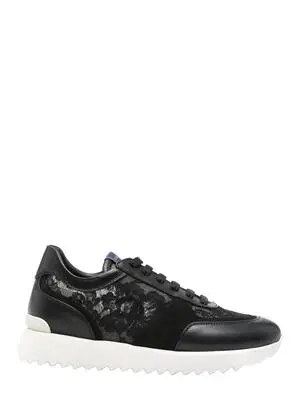 LE SILLA Claire Lace Up Sneakers - Black