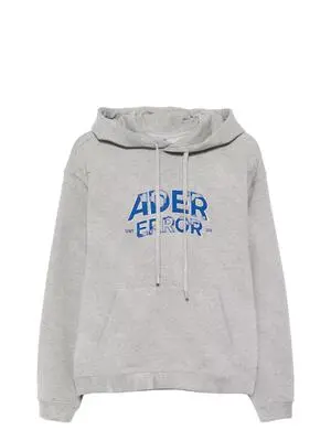 ADER ERROR Logo-embroidered Hoodie - Grey