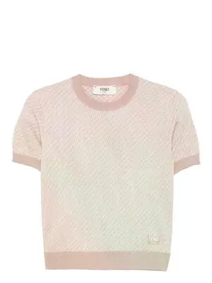 Fendi Ff-jacquard Top - Pink