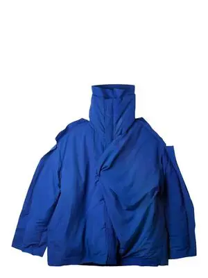 BIANCA SAUNDERS Outline Short Puffer Jacket - Blue
