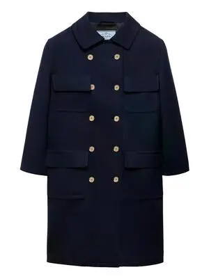 Prada Double-breasted Coat - Blue