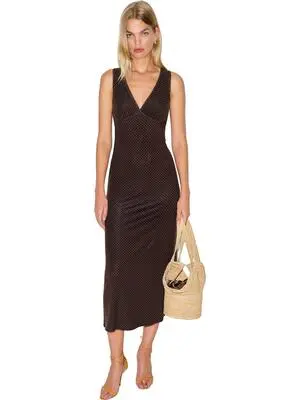 REFORMATION Reformation Brayden Knit Midi Dress Brown