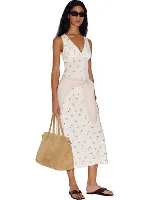 REFORMATION Brayden Knit Midi Dress - Ivory