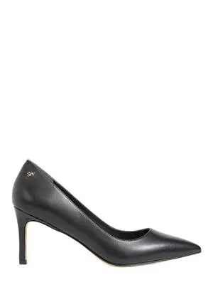 STUART WEITZMAN Leigh 75 Leather Pumps - Black