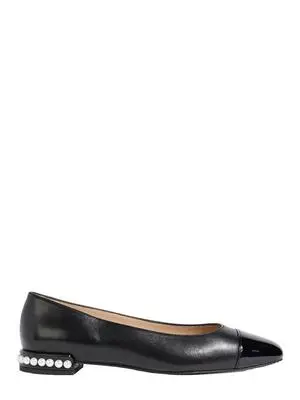 STUART WEITZMAN Pearl Embellished Ballet Flats - Black