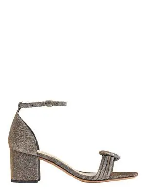 ALEXANDRE BIRMAN Vicky 60 Knotted Sandals - Gunmetal