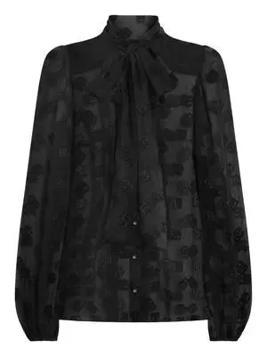 DOLCE & GABBANA DNA Logo-Print Blouse