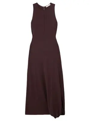 LEMAIRE Crepe Midi Dress - Burgundy
