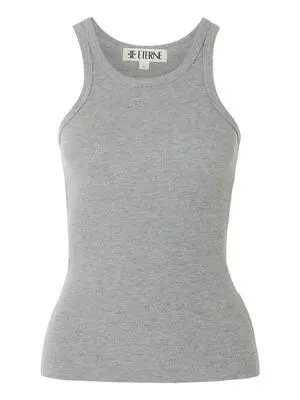 Eterne Ribbed Stretch-jersey Tank - Gray