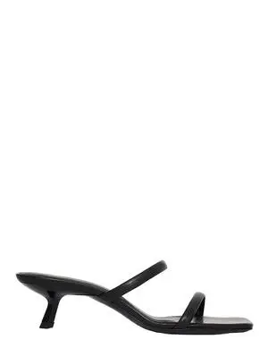 ANINE BING Hilda Leather Mule Sandals - Black