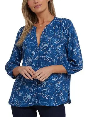 NYDJ Pintuck Blouse - Fleur D'yv
