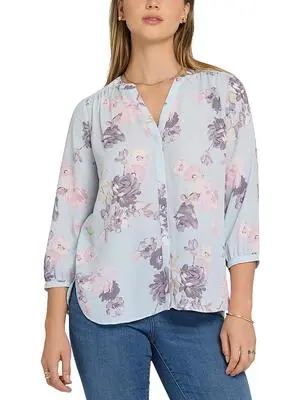 NYDJ Pintuck Blouse - Graceful Blossom