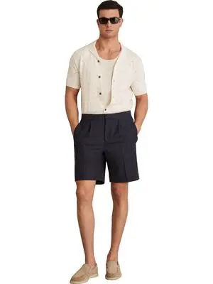 REISS Sussex Relaxed Fit Shorts - Navy