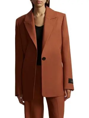 SLIM BOYFRIEND BLAZER  Slim Boyfriend Blazer - Cognac