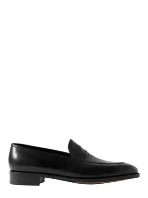 John Lobb Bill Leather Loafers - Black