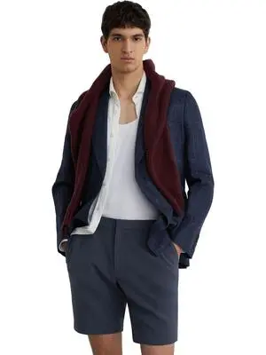 REISS Deck Drawstring Chino Shorts - Airforce Blue
