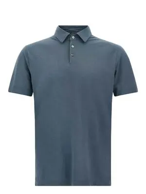 ZANONE Cotton Polo Shirt Blue