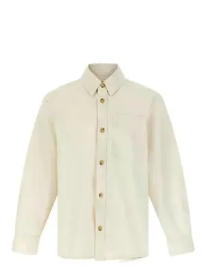 A.p.c. Logo-embroidered Shirt - Neutrals