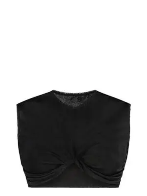 Anna October Technical Fabric Crop Top - Black