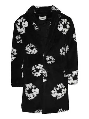 SAINT MXXXXXX Fuzzy Coat - Black