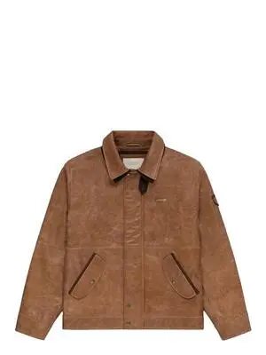 Aimé Leon Dore Leather Aviator Jacket - Brown