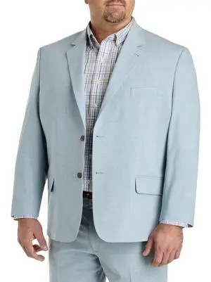OAK HILL BY DXL Big & Tall Cross Hatch Jacket-relaxer Suit Jacket - Blue