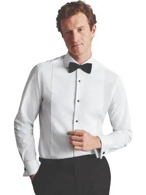 CHARLES TYRWHITT Bib Front Evening Shirt - White