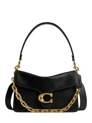 COACH Chain Tabby Shoulder Bag - Brass/black