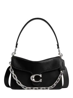 COACH Chain Tabby Shoulder Bag - Silver/black