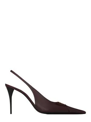 Saint Laurent Leather Babylone Slingback Pumps 90 - Pink