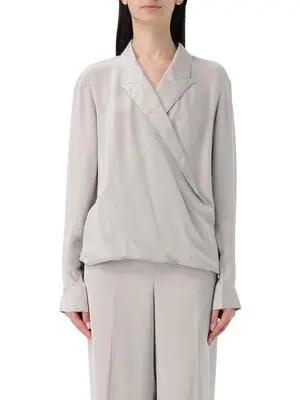 Theory Wrap Blouse - Silver
