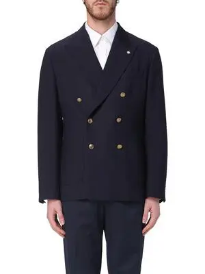 MANUEL RITZ Double Breasted Blazer - Blue