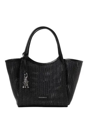 Emporio Armani Leather Tote Bag Black