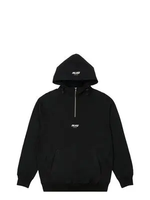 PALACE 1/4 Zip Cotton Panel - Black