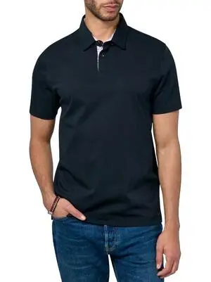 BROOKLYN BRIGADE Slim Fit Solid Short Sleeve Polo Black