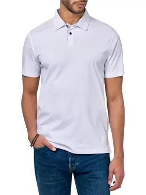 BROOKLYN BRIGADE Slim Fit Solid Short Sleeve Polo White