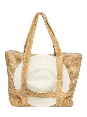 Hat Attack The Original Straw Traveler Bag Natural