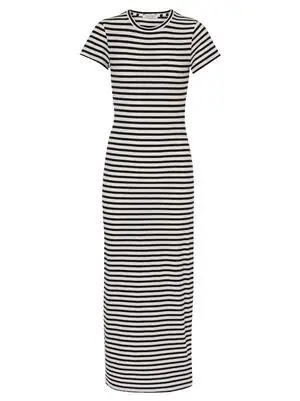NILI LOTAN Nili Lotan Striped Cotton Jersey Maxi Dress