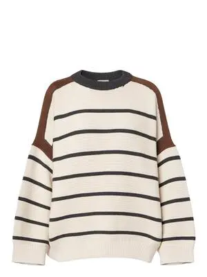 Brunello Cucinelli Striped Cotton Sweater - Multicoloured