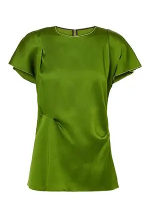 Victoria Beckham Satin Top - Green