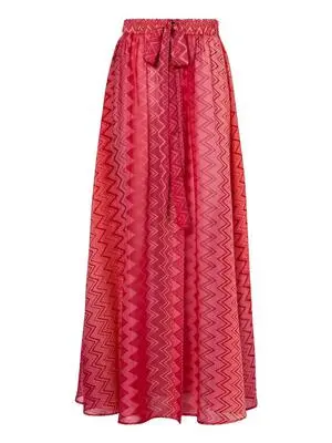 Missoni Chevron Silk Maxi Skirt - Multicoloured