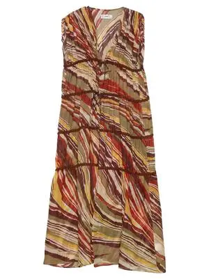 MULLER OF YOSHIOKUBO Abstract-pattern Maxi Dress - Red
