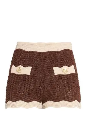 Retrofete Retrofete Kait Knit Micro Shorts Mtlc Chestnutbone