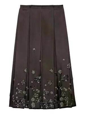 Prada Beaded Midi Skirt - Grey