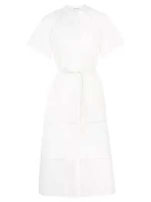 YVES SALOMON Belted Midi Dress - White