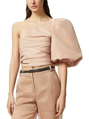Pinko Magnanina Taffeta Top - Cameo Pink