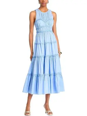 Cinq À Sept Sirrina Midi Dress - Blue Hydrangea